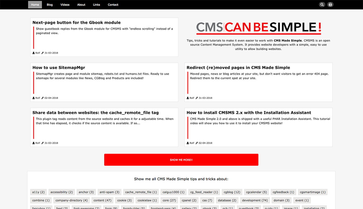 CMSMS Showcase: CMS Can Be Simple .:. WeLoveCMSMS